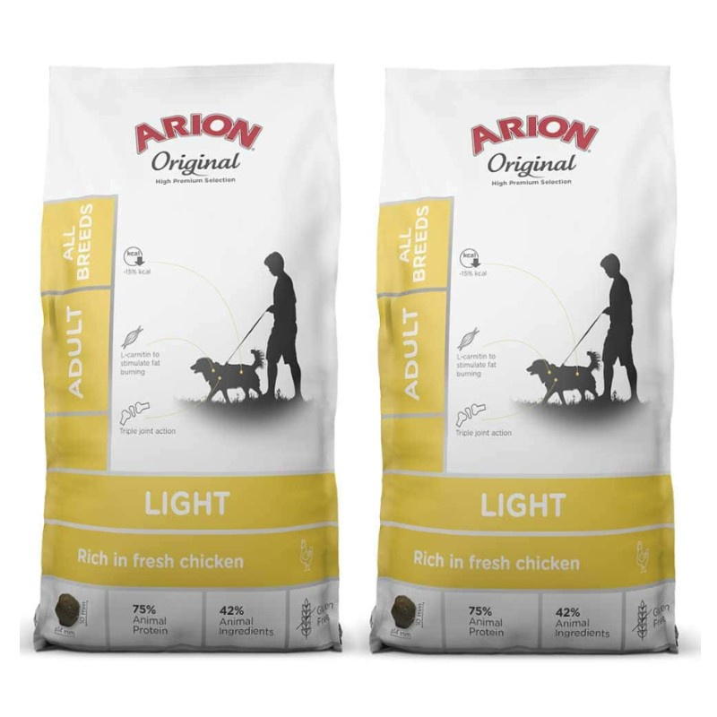 ARION Original Light Adulto Todas las Razas 2x12kg | AnimalZoo.es pet shop