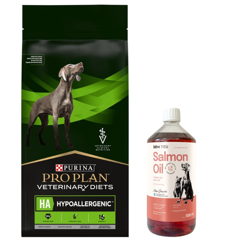 PURINA Pro Plan Veterinary Diets HA Hipoalergénico Perro 11kg & Lab-V ...