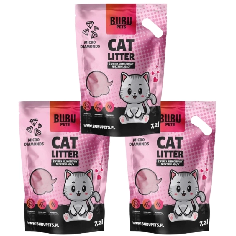 BUBU Pets Arena de Silicona No Aglutinante Micro Rosa 3x7,2l ...